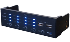 Buy Aerocool F4XT 4 Channel Fan Controller and USB2.0 [EN55390] | PC ...