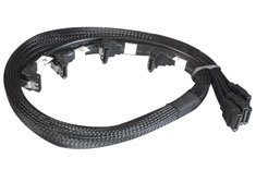 Buy Lian Li SATA Cable x4 Black [LL-SATA-LT90-4] | PC Case Gear Australia