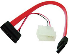 Buy Slimline SATA Cable for Slim Optical Drive [SATA-E009] | PC Case ...