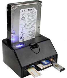 Buy USB Disk Dock with Card Reader [USBDISKDOCKCR] | PC Case Gear Australia